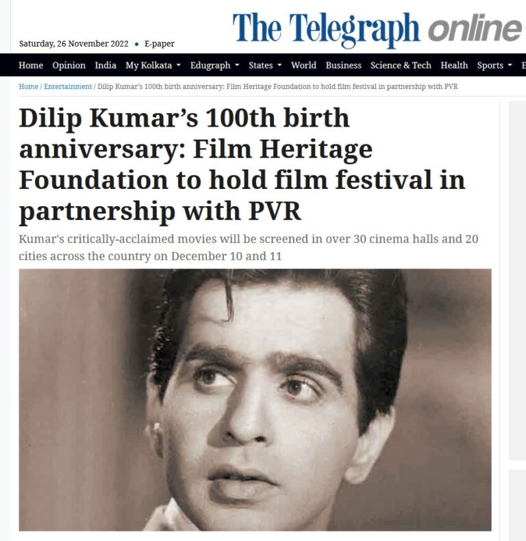 The Telegraph - Film Heritage Foundation